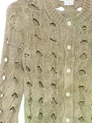 Comme Des Garçons Open-knit Cut-out Cardigan