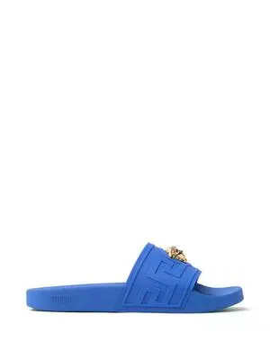 Versace La Medusa Rubber Sliders - Blue