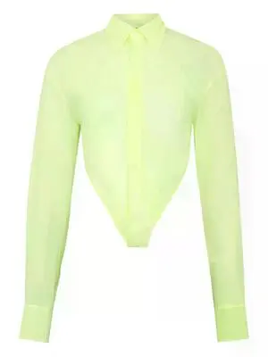 Dsquared2 Sheer Cut-out Back Shirt - Yellow