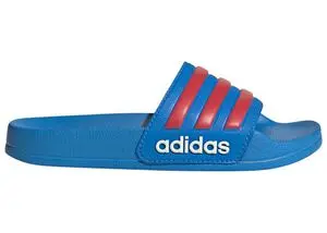 Adidas Adilette Shower Slides - Lucid Ray Blue/semi Lucid Red/off White