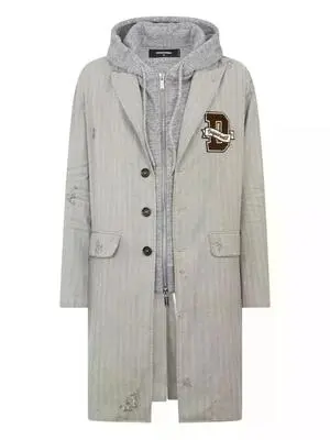 Dsquared2 Single-breasted Hooded Coat