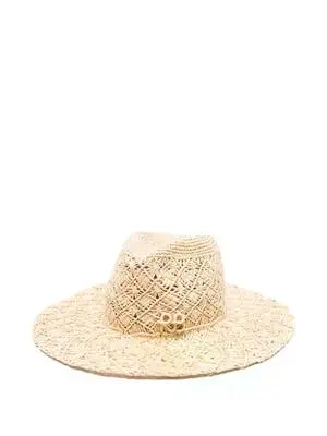 Ruslan Baginskiy Woven Fedora Hat - Neutrals