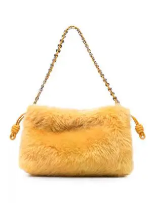 Loewe Flamenco Shearling Shoulder Bag