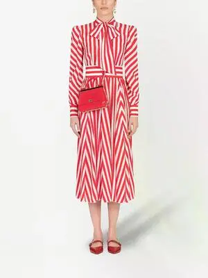 Dolce & Gabbana Candy Stripe Silk Shirt Dress