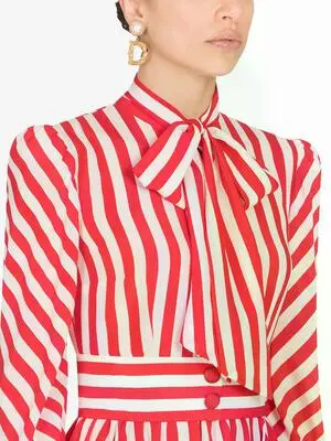 Dolce & Gabbana Candy Stripe Silk Shirt Dress