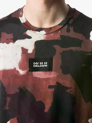 Dolce & Gabbana Camouflage Print Cotton T-shirt