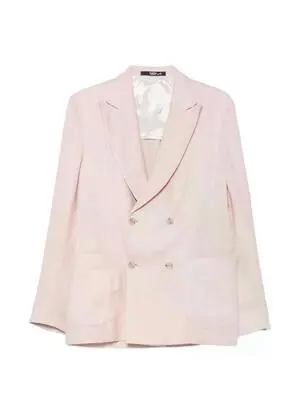 BARBA NAPOLI Easy Double-breasted Peak-lapel Blazer - Pink