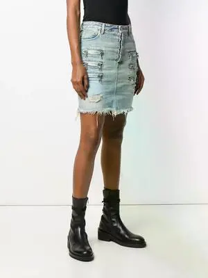 BEN TAVERNITI UNRAVEL PROJECT Zip Pockets Denim Skirt