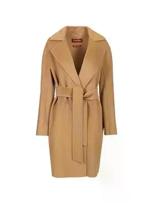 Max Mara Belted Single-breasted Coat - Neutrals