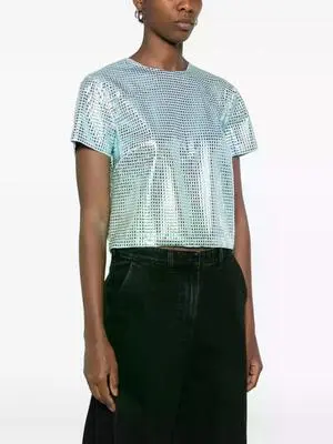 Casablanca Embellished Crewneck Top