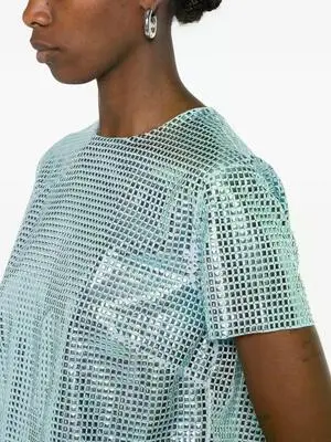 Casablanca Embellished Crewneck Top