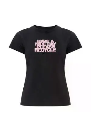 GANNI Cotton Graphic Print T-shirt