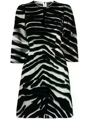 Dolce & Gabbana Zebra Print Sheer Dress