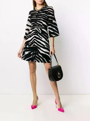 Dolce & Gabbana Zebra Print Sheer Dress