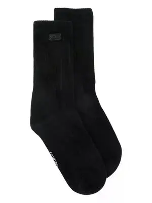 Sandro Logo Patch Socks - Black
