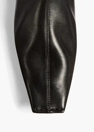 Khaite Marlene Stretch Nappa Leather Mid-calf Boot - Black