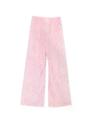 MC2 SAINT BARTH Amalia Bandana Print Cotton Trousers - Pink
