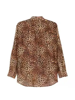 MC2 SAINT BARTH Brigitte Leopard Print Shirt