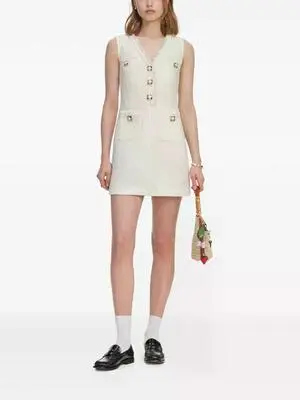 SELF-PORTRAIT Bouclé Frayed-edge Mini Dress