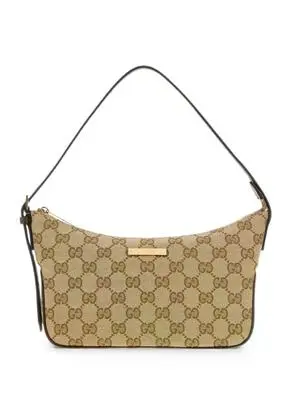 Gucci Small Lunetta Shoulder Bag In Beige Gg Supreme