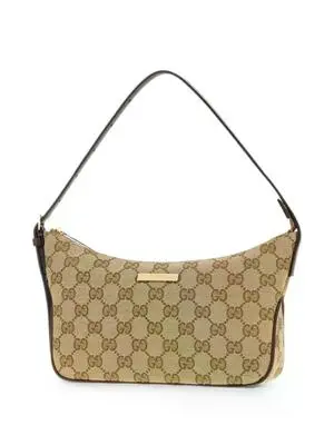 Gucci Small Lunetta Shoulder Bag In Beige Gg Supreme