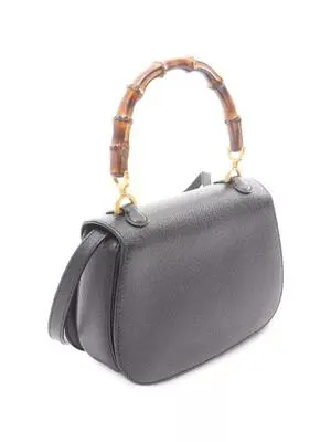 Gucci Bamboo Turn-lock Shoulder Bag - Black