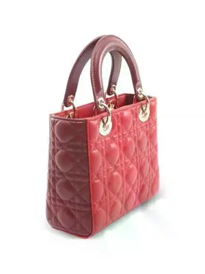 Dior Lady Mini Tote Bag - Red
