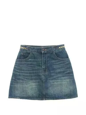 Celine 2010s Triomphe Mini Skirt