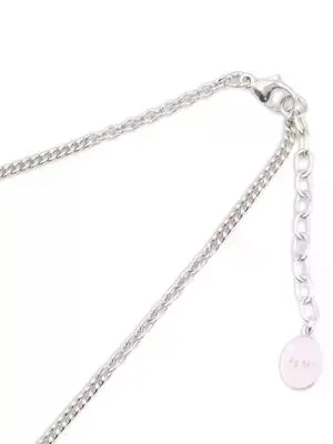 Dior Sterling Logo-engraved Bar Necklace