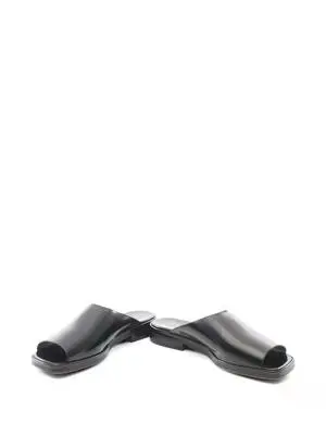 THE ROW Square-toe Leather Slip-on Sandals