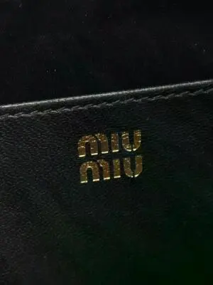 Miu Miu Matelassé Leather Handbag - Black