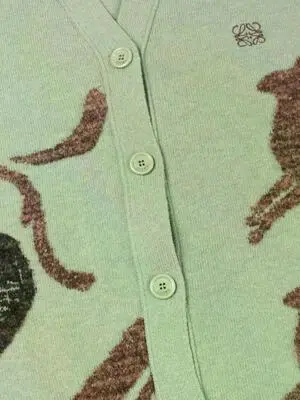 Loewe Asymmetric Bambi Jacquard Cardigan
