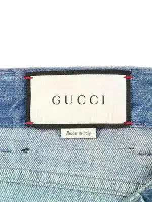 Gucci Strawberry Embroidered Jeans
