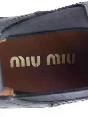 Miu Miu Leather Side Gore Ankle Boots