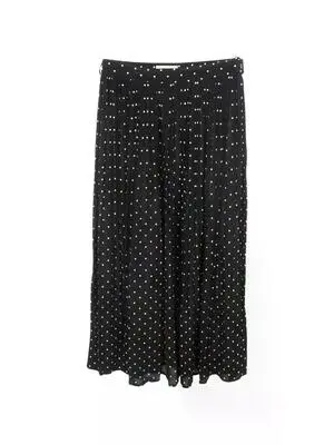 Celine 2000s Polka Dot Flared Skirt