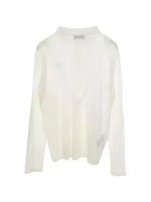 Miu Miu Long-sleeve Polo Shirt With Chest Logo Patch