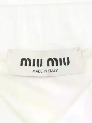 Miu Miu Long-sleeve Polo Shirt With Chest Logo Patch