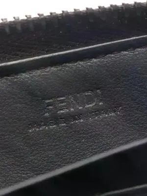 Fendi 2000s Diagonal Zip Round-zipper Wallet