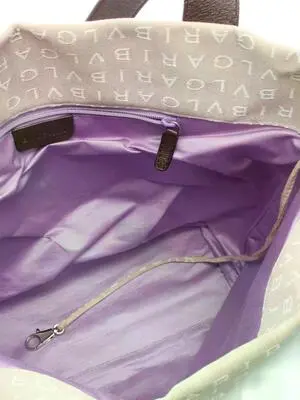 BVLGARI Logomania Canvas Tote Bag - Neutrals
