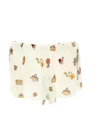 LOUIS VUITTON All-over Pattern Silk Shorts