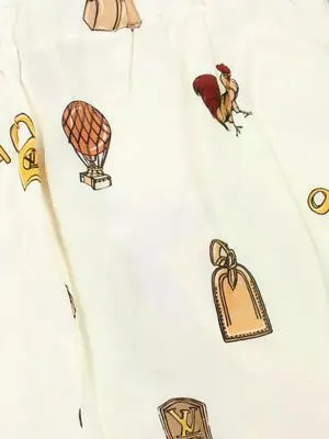 LOUIS VUITTON All-over Pattern Silk Shorts
