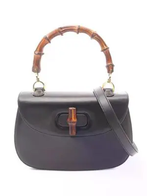Gucci Bamboo Turn-lock Tote Bag - Black