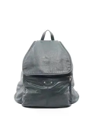 Balenciaga 2000s Traveler Leather Backpack - Blue