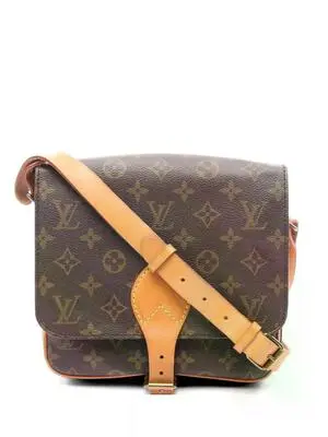 LOUIS VUITTON Monogram Cartouchière Leather Shoulder Bag
