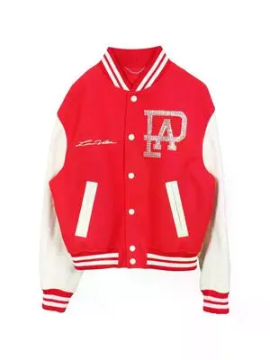 LOUIS VUITTON Wool Varsity Blouson Jacket With Swarovski Crystal Embellishments
