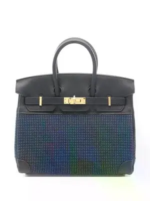 Hermès Birkin 25 Toile Quadrille Handbag