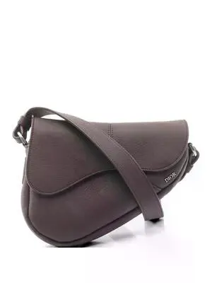 Dior Saddle Leather Crossbody Bag - Brown