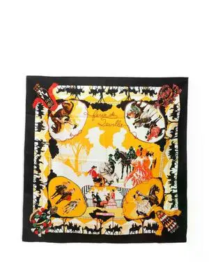 Hermès Feria De Sevilla Silk Scarf - Black