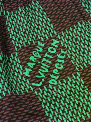 LOUIS VUITTON Damier Silk Shorts