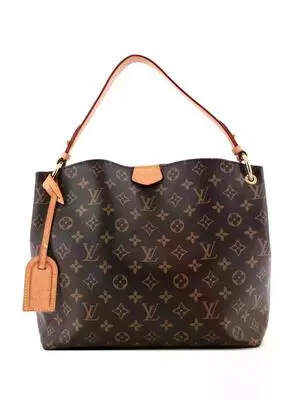LOUIS VUITTON Monogram Canvas Pm Hobo Bag - Brown